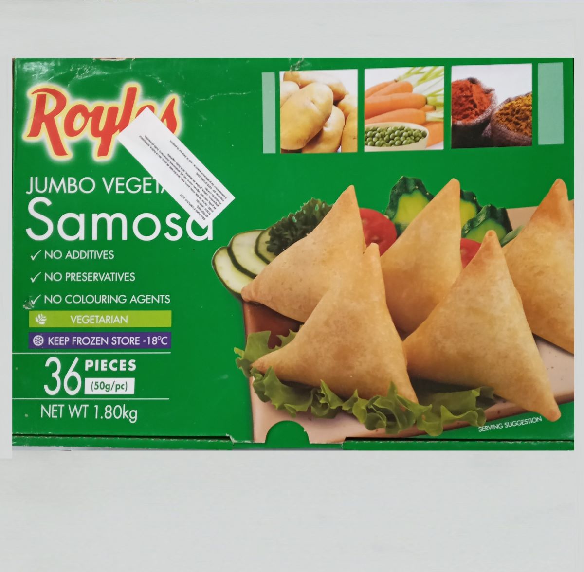 ROYLES JUMBO SAMOSA VEG 36x50g x8 boxes 01.23 * – Côte d'Asie Nouvelle ...